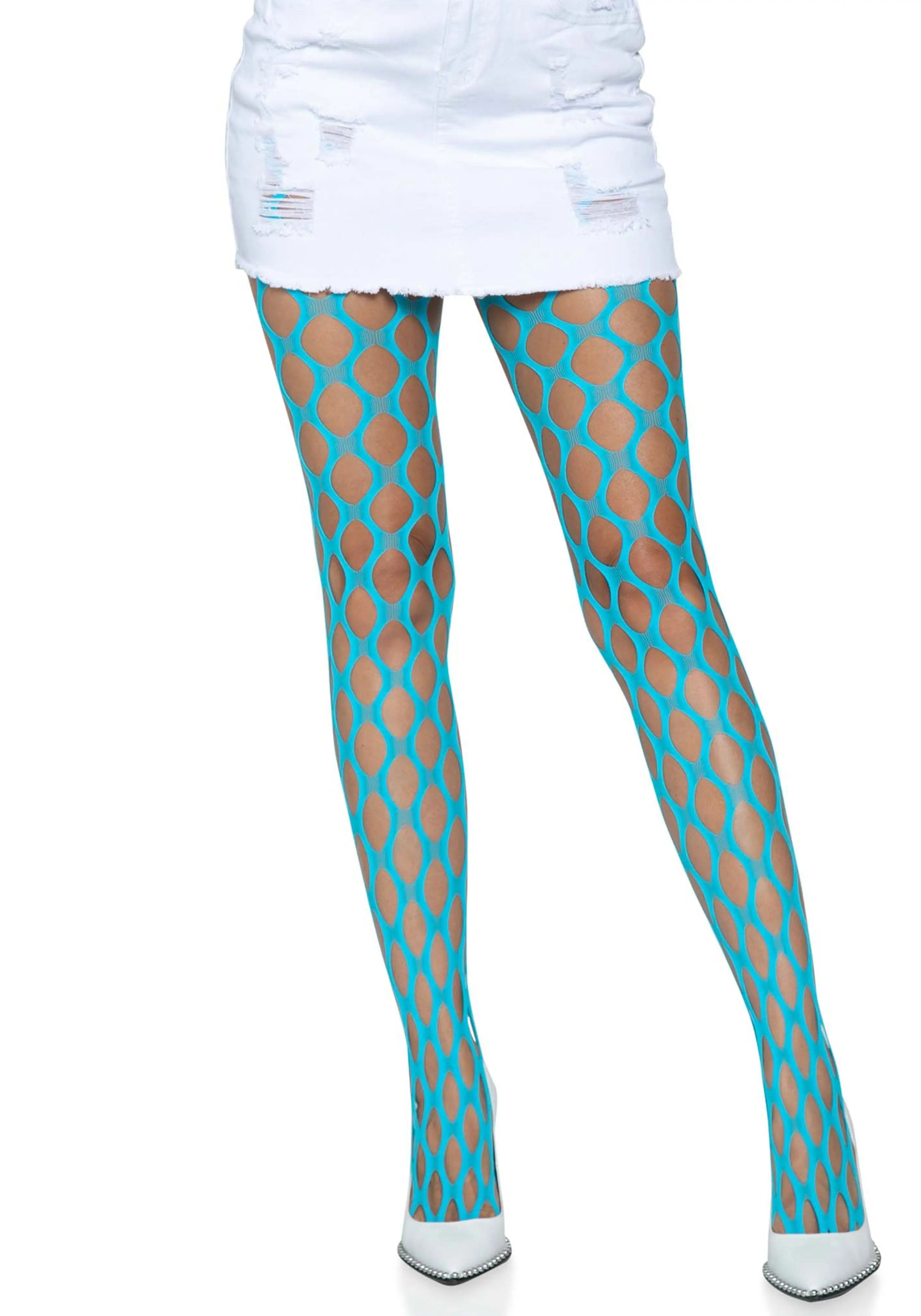 LacyNighty™ Jumbo Pothole Net Pantyhose - Lacy Nighty