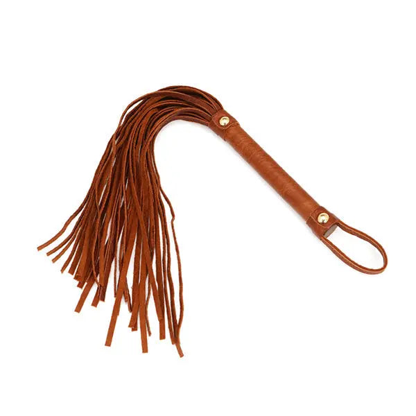 LacyNighty™ Brown Leather Whip - Lacy Nighty